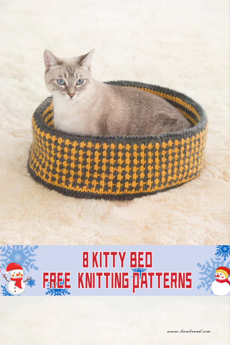 8 Kitty Bed FREE Knitting Patterns - iGOODideas.com