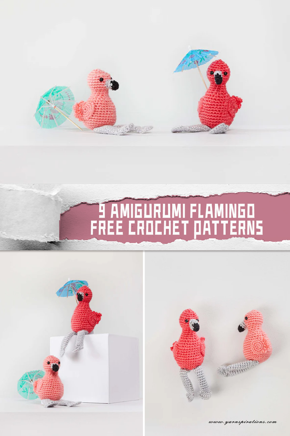 9 Amigurumi Flamingo Crochet Patterns - FREE - iGOODideas.com