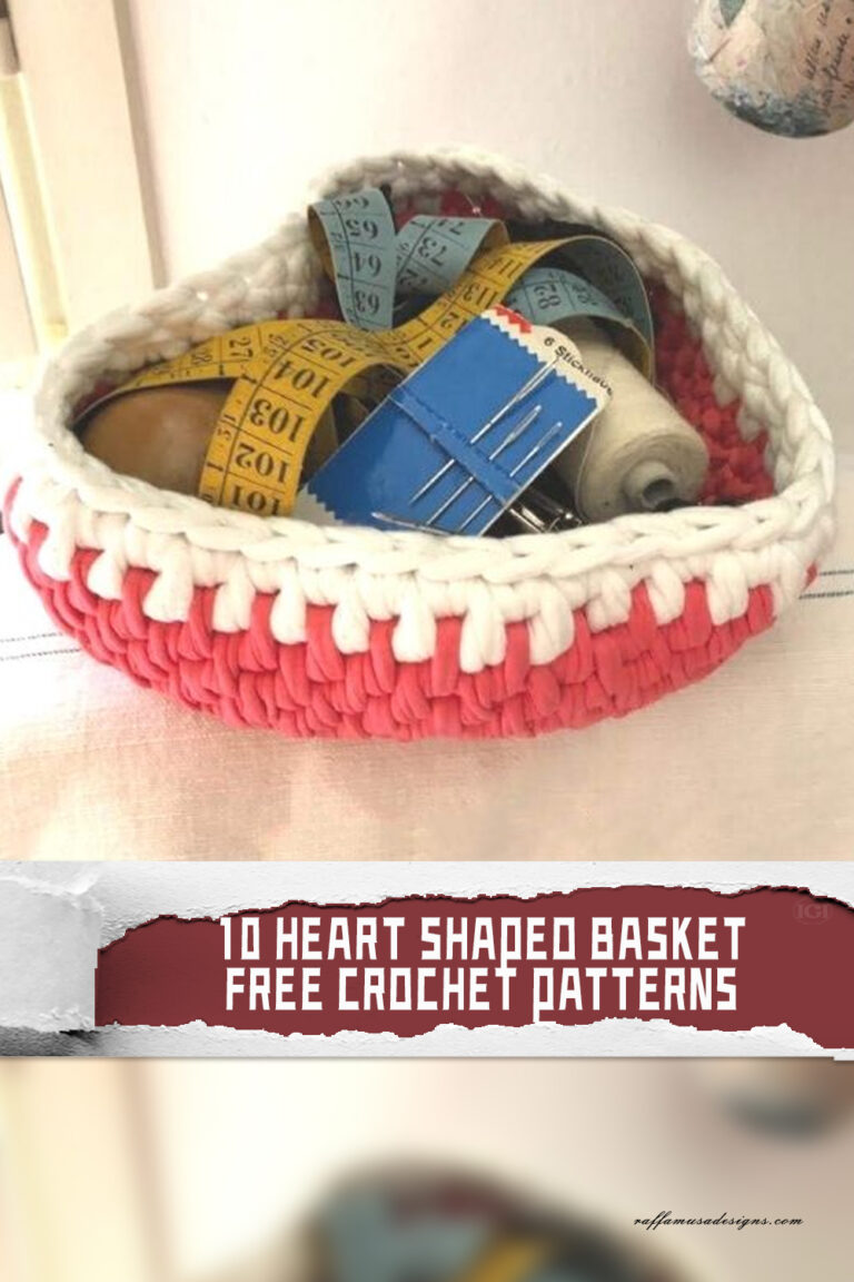 10 Heart Shaped Basket Crochet Patterns -FREE - iGOODideas.com