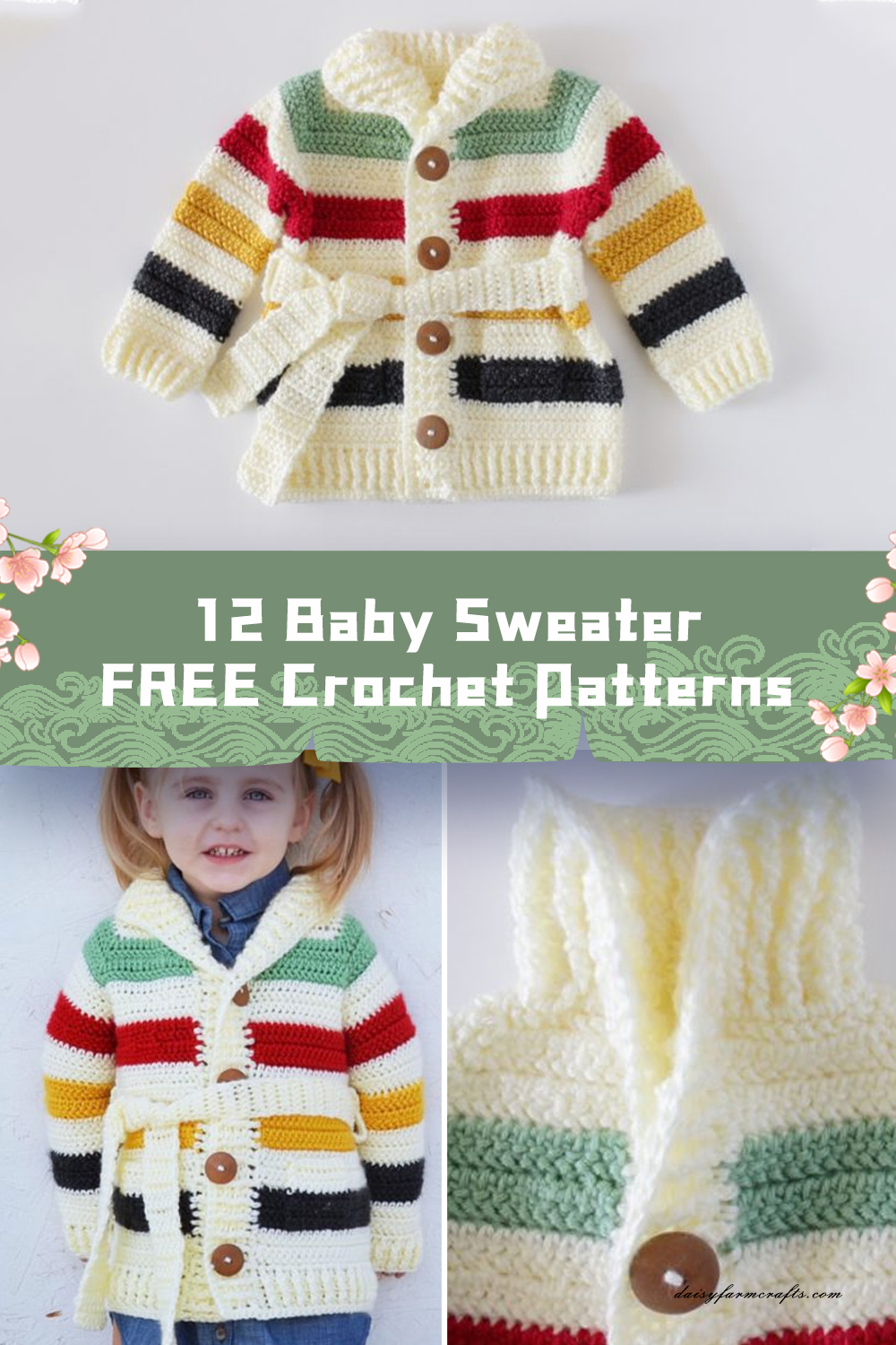 12 Baby Sweater Crochet Patterns - FREE - iGOODideas.com