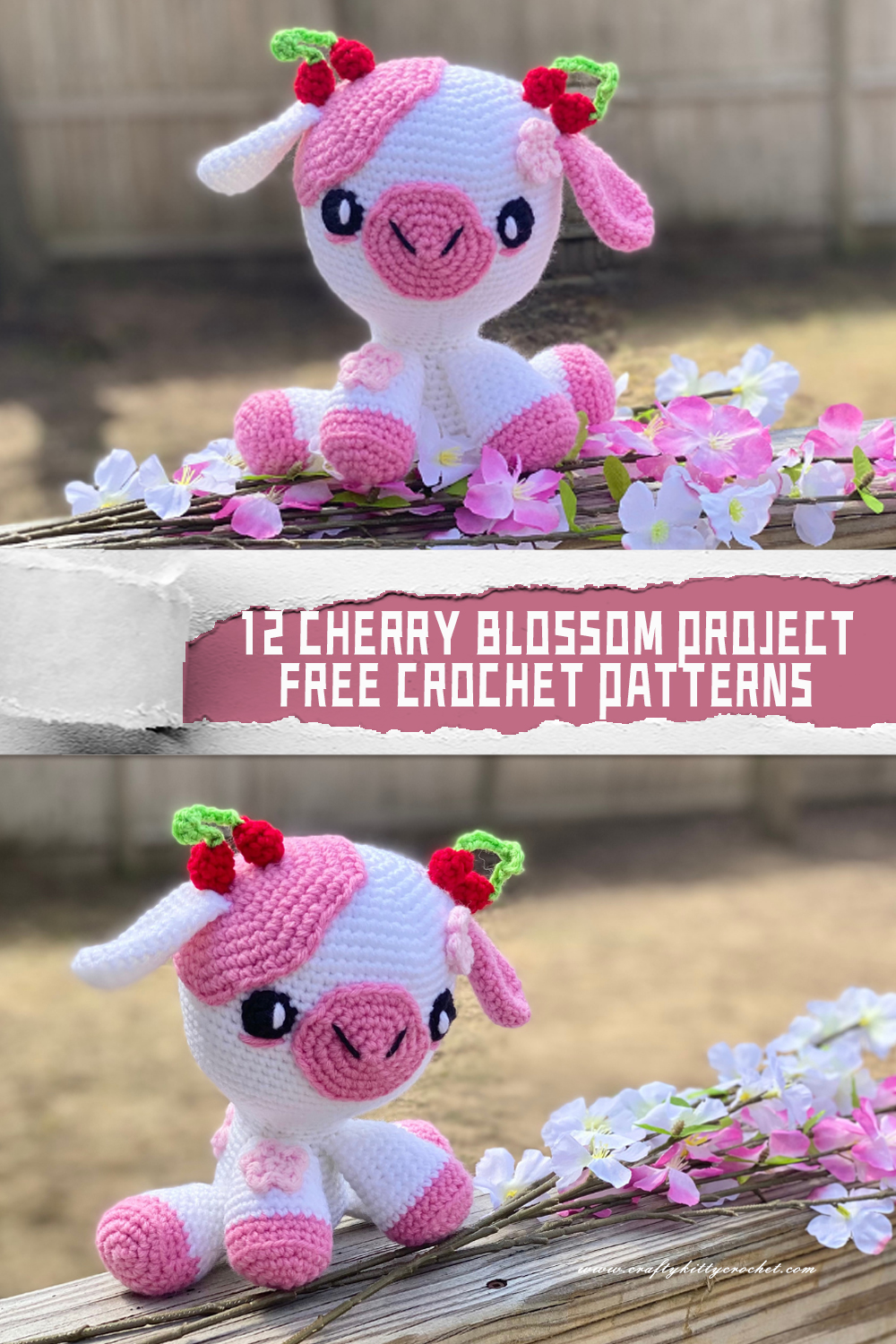 12 Cherry Blossom Project Crochet Patterns -FREE - iGOODideas.com