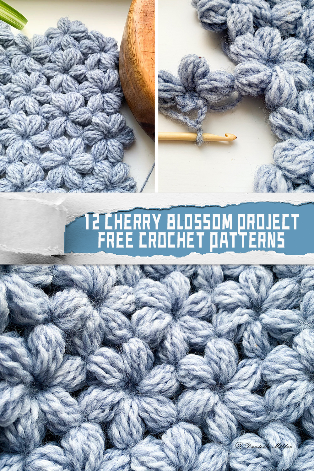 12 Cherry Blossom Project Crochet Patterns -FREE - iGOODideas.com