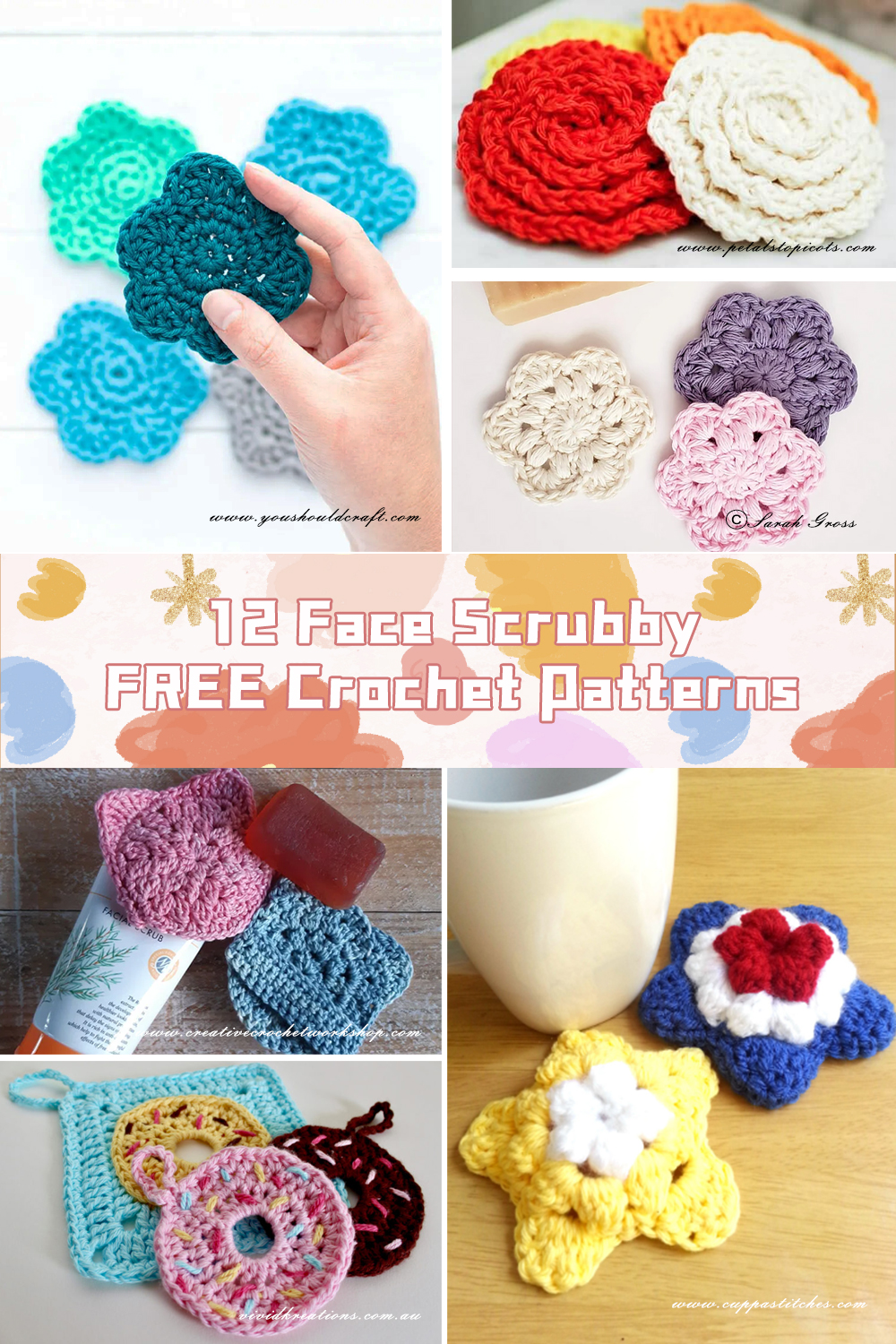 Discovering Diversity: Exploring 12 Face Scrubby Crochet Patterns ...