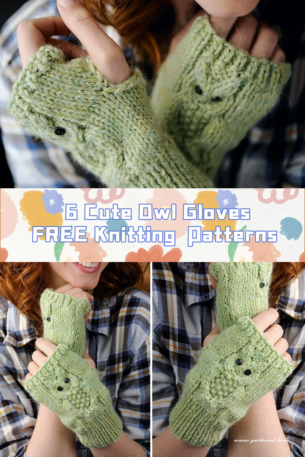 6 Cute Owl Gloves Knitting Patterns - FREE - iGOODideas.com