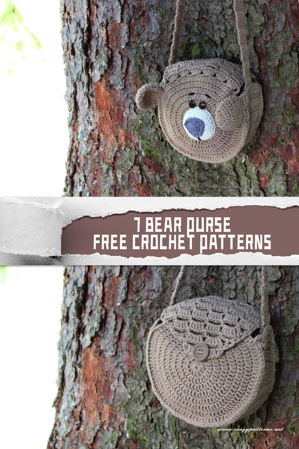 7 Bear Purse Crochet Patterns - FREE - iGOODideas.com