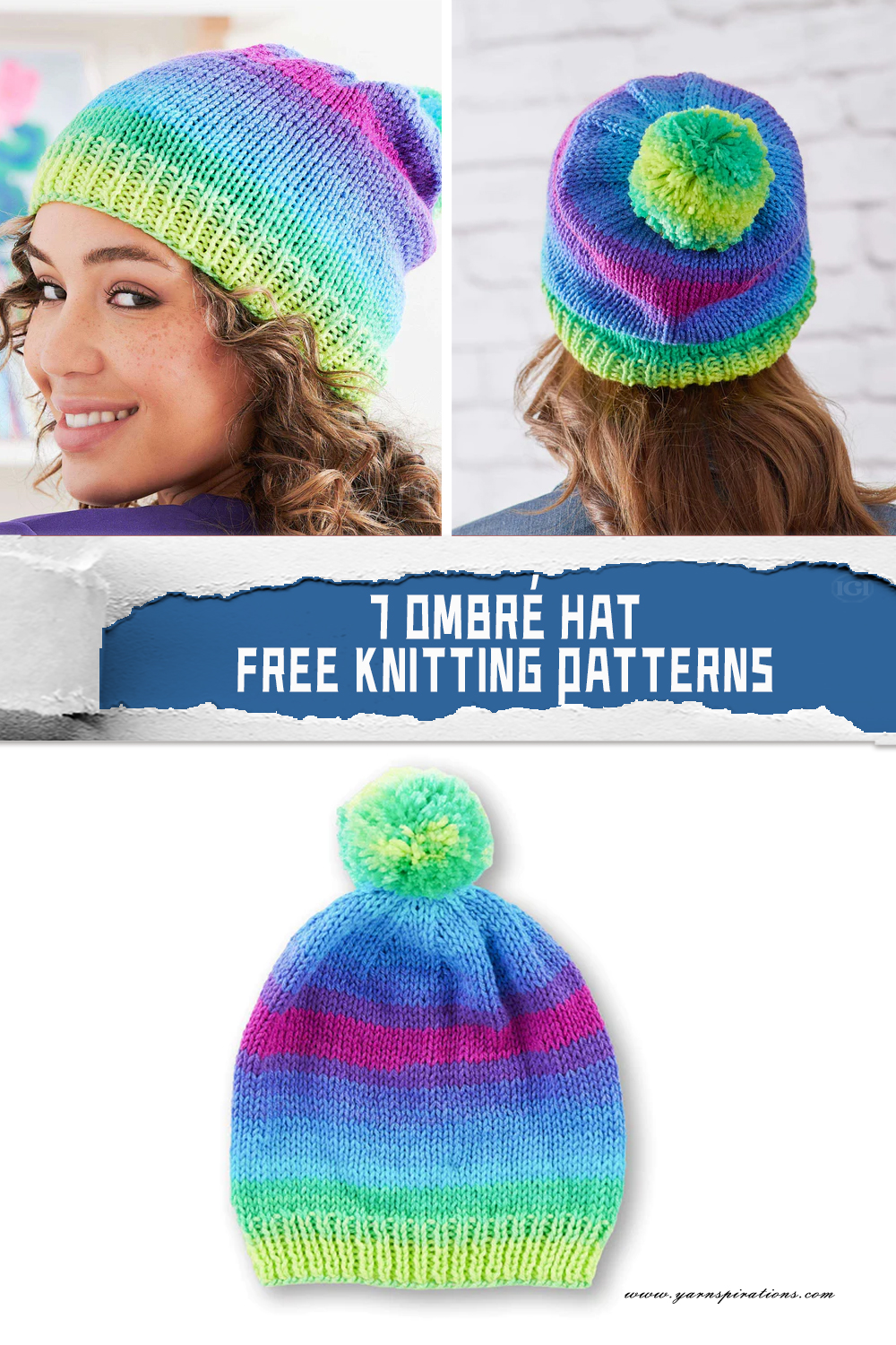 Try These Popular Ombré Hat Knitting Patterns Today - iGOODideas.com