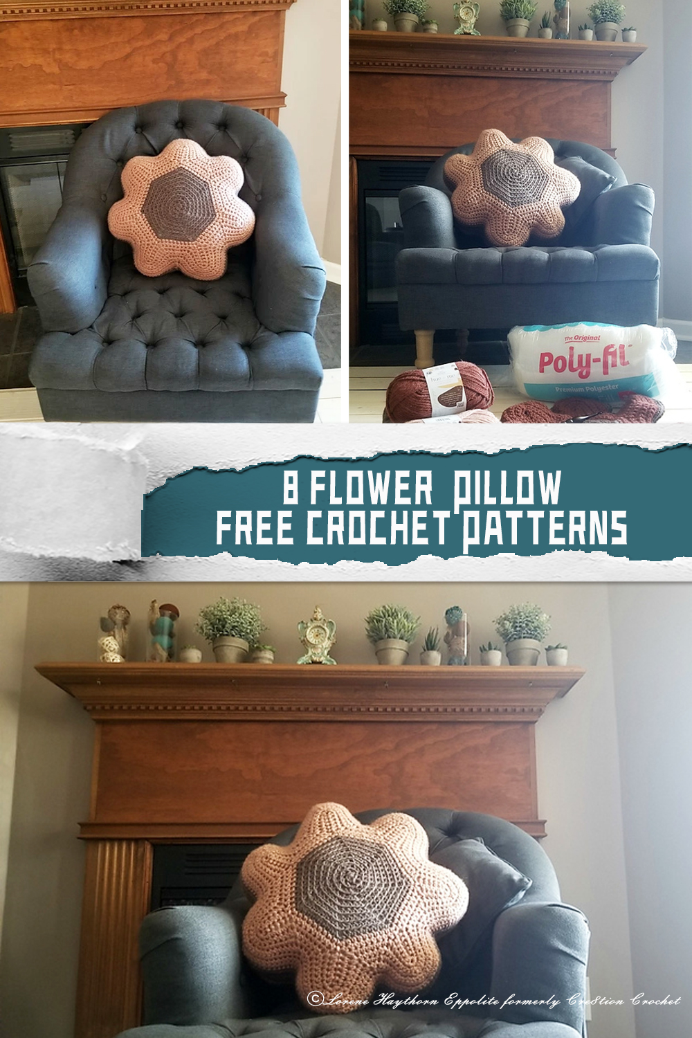 Exploring Eight FREE Unique Flower Pillow Crochet Patterns - iGOODideas.com