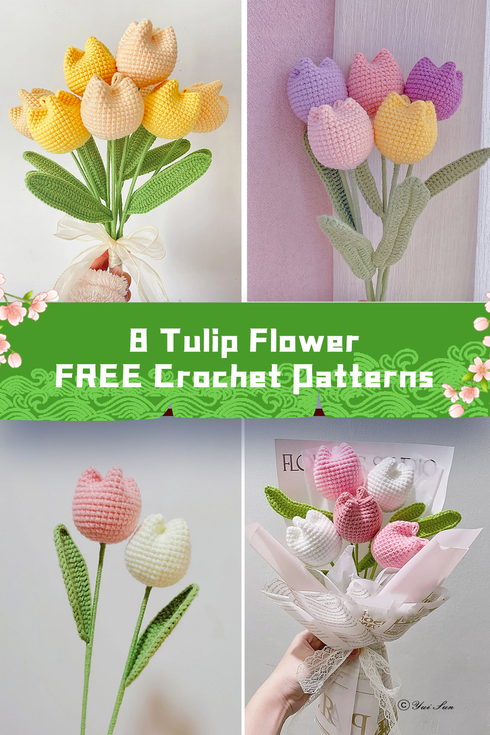 Decorate Your Home with Tulip Flower Crochets: 8 Free Patterns ...