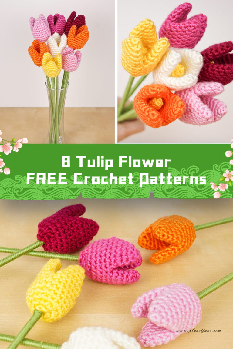 Decorate Your Home with Tulip Flower Crochets: 8 Free Patterns ...