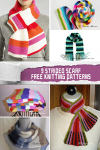 9 Striped Scarf Knitting Patterns - FREE - iGOODideas.com
