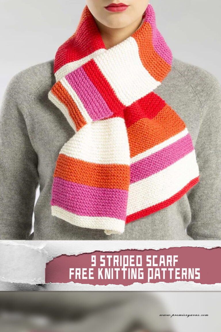 9 Striped Scarf Knitting Patterns - FREE - iGOODideas.com