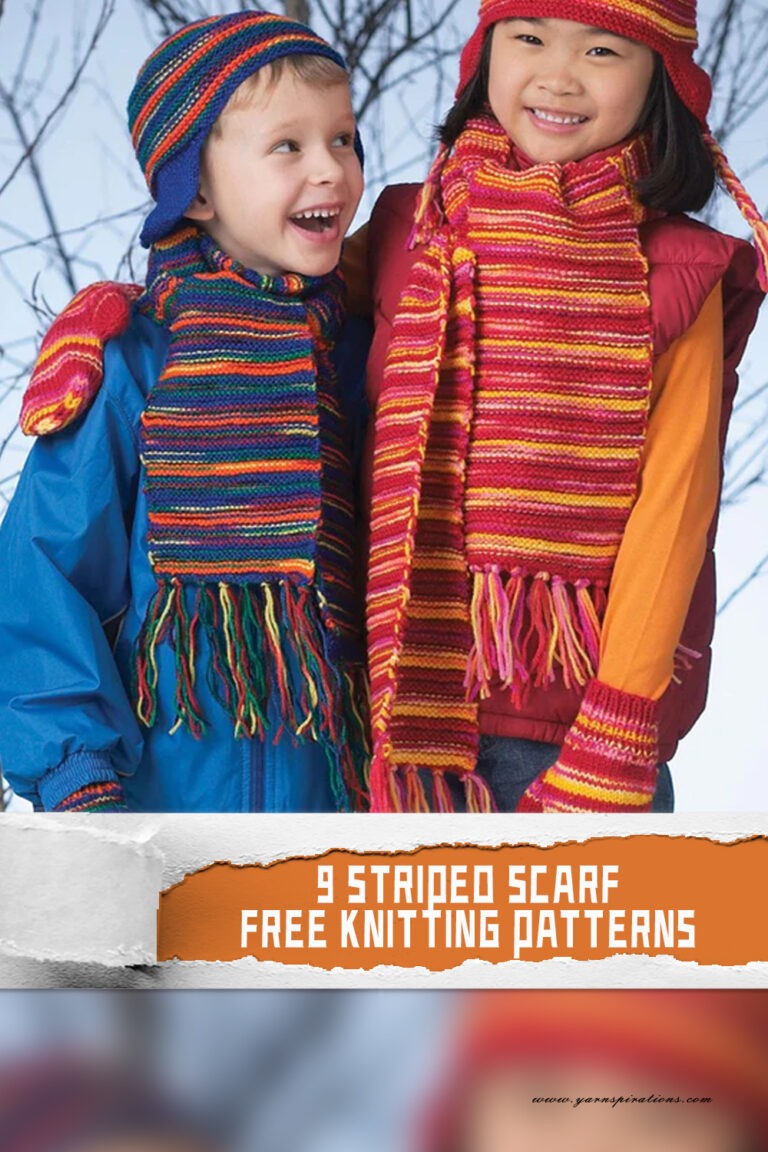 9 Striped Scarf Knitting Patterns - FREE - iGOODideas.com