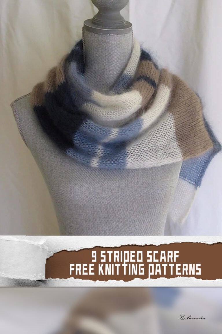 9 Striped Scarf Knitting Patterns - FREE - iGOODideas.com