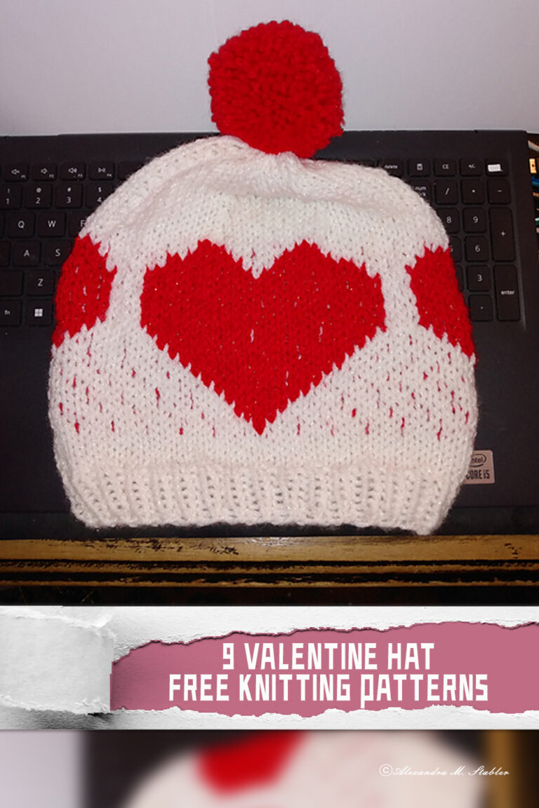 9 Valentine Hat Knitting Patterns -FREE - iGOODideas.com