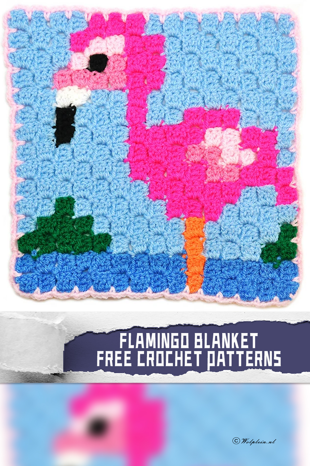 Flamingo Blanket Crochet Patterns - FREE - iGOODideas.com