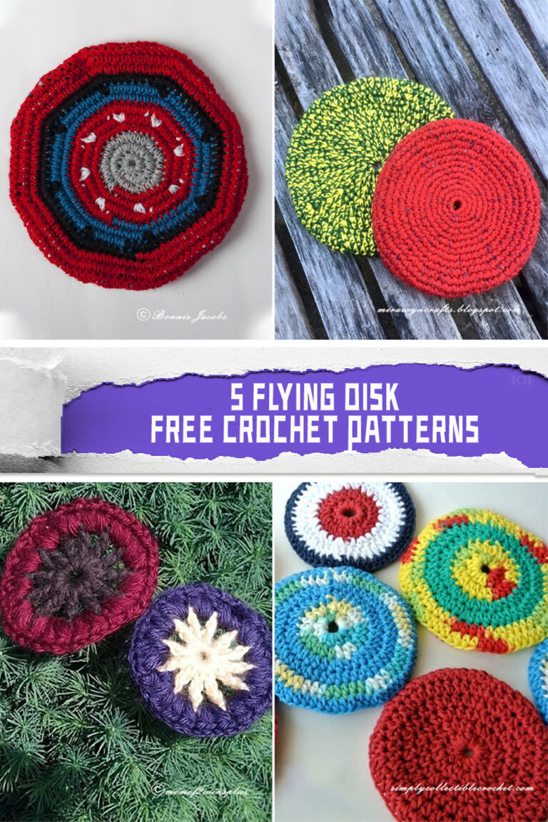 5 Flying Disk Crochet Patterns - FREE - iGOODideas.com