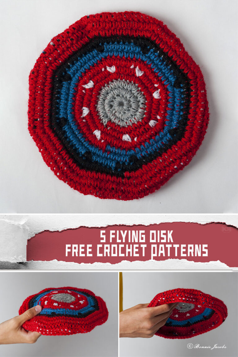 5 Flying Disk Crochet Patterns - FREE - iGOODideas.com