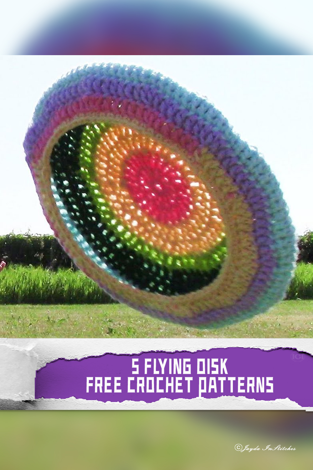 5 Flying Disk Crochet Patterns - FREE - iGOODideas.com