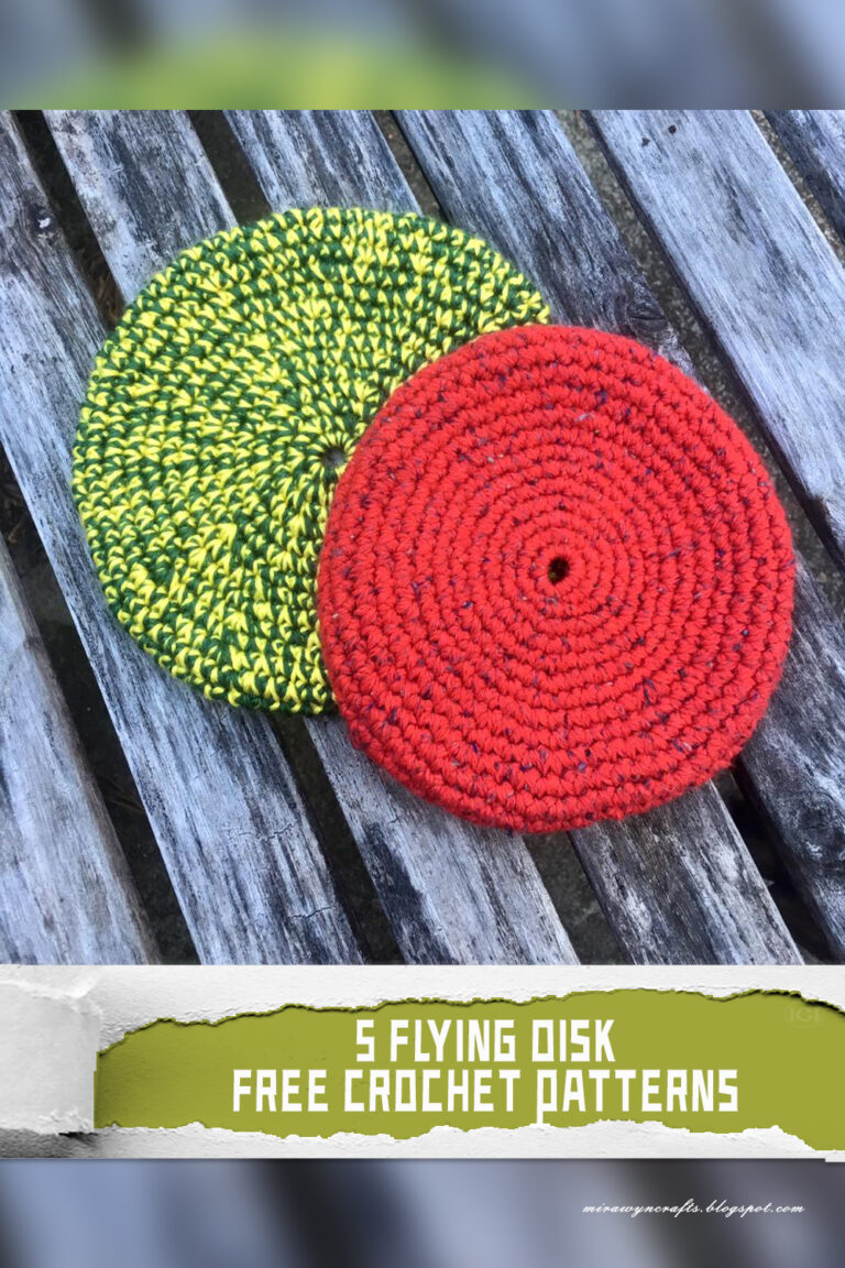 5 Flying Disk Crochet Patterns - FREE - iGOODideas.com