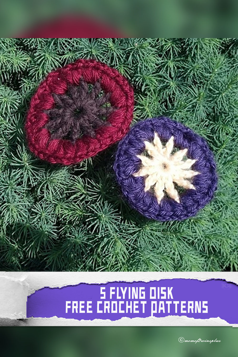 5 Flying Disk Crochet Patterns - FREE - iGOODideas.com