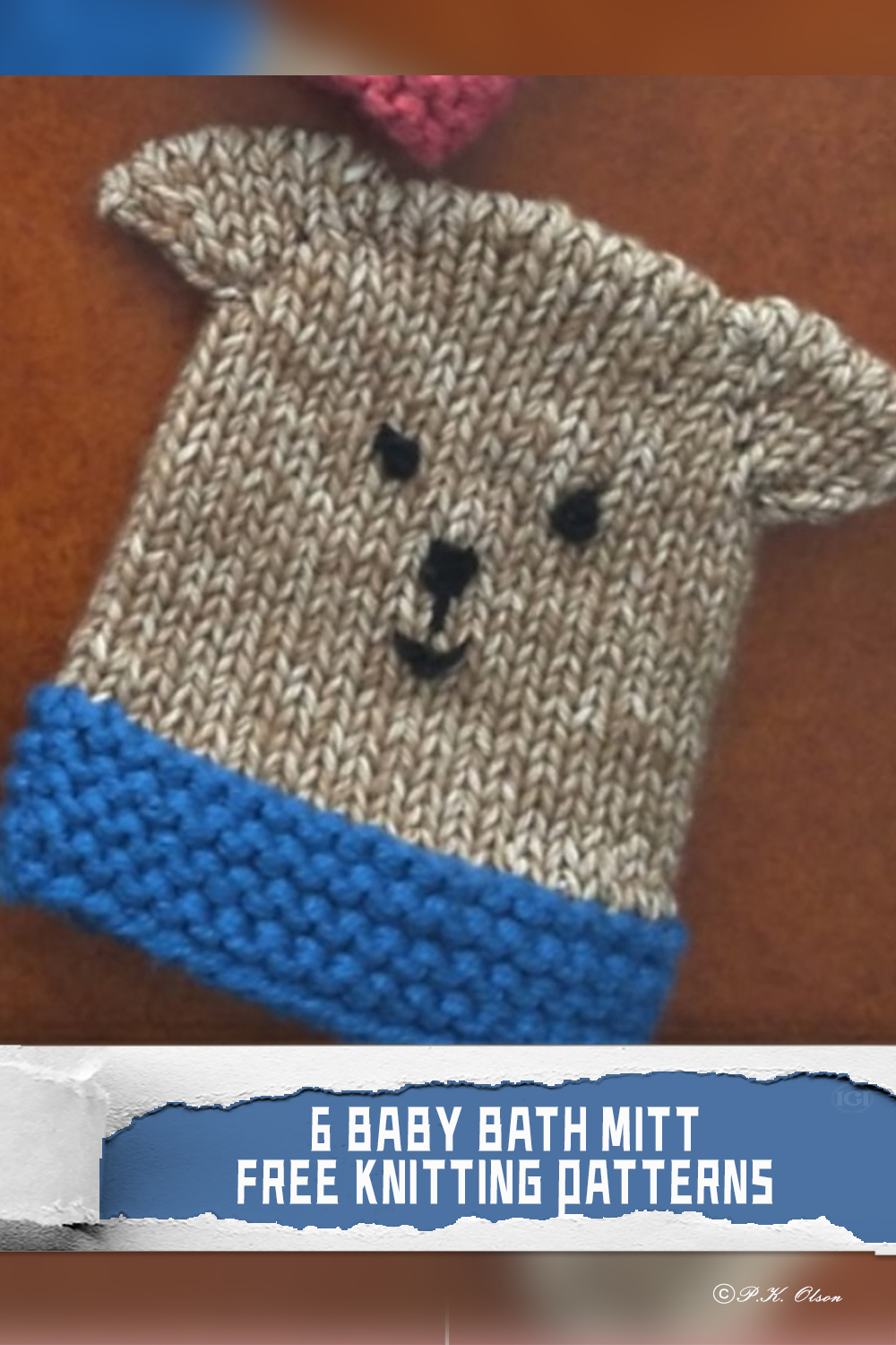 6 Baby Bath Mitt Knitting Patterns - FREE - iGOODideas.com