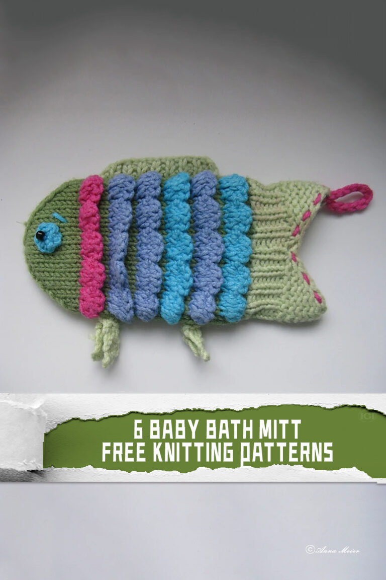 6 Baby Bath Mitt Knitting Patterns - FREE - iGOODideas.com