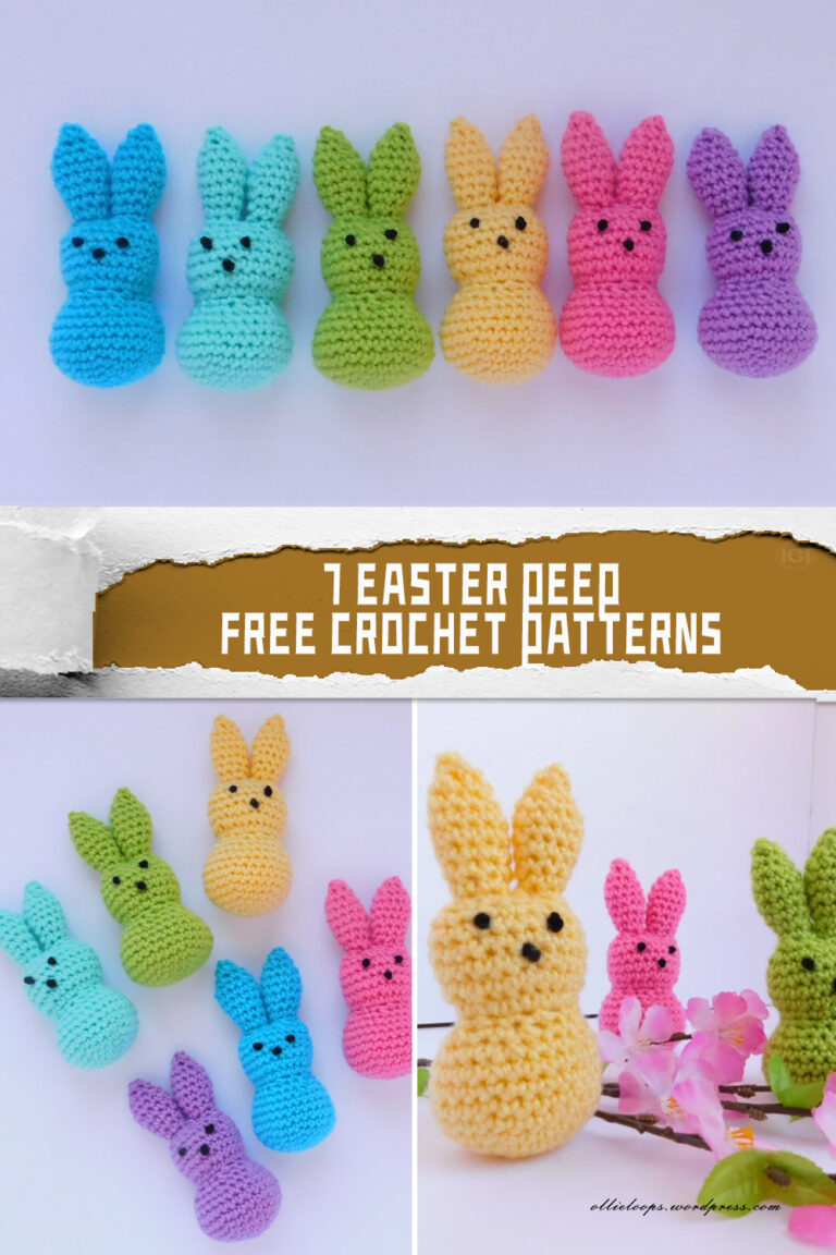 7 Easter Peep Crochet Patterns - FREE - iGOODideas.com