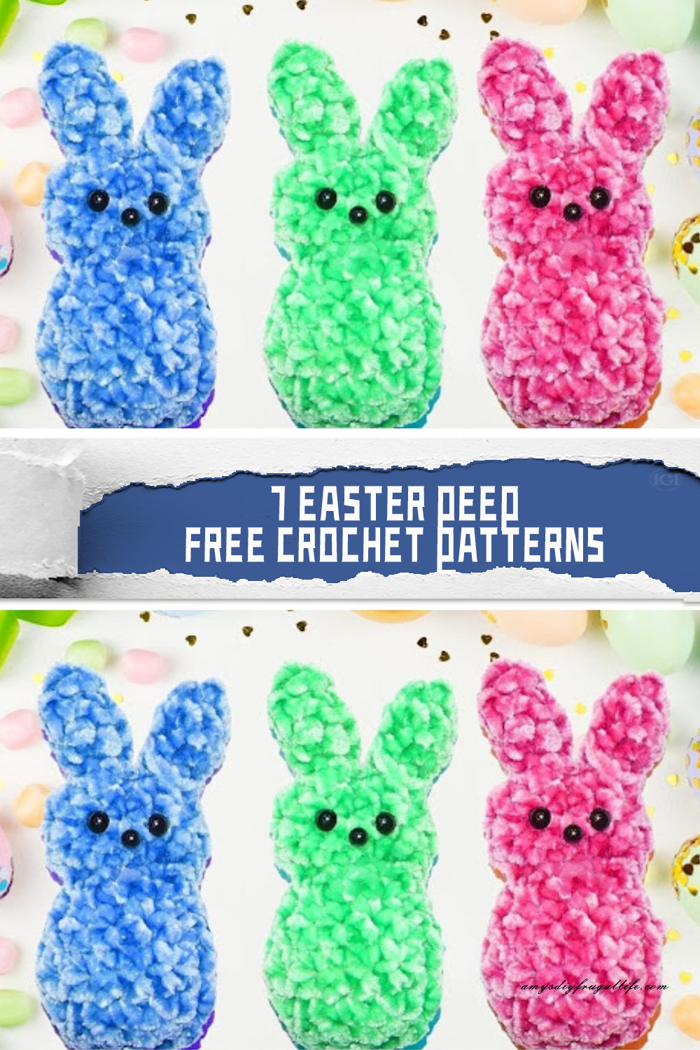 7 Easter Peep Crochet Patterns - FREE - iGOODideas.com