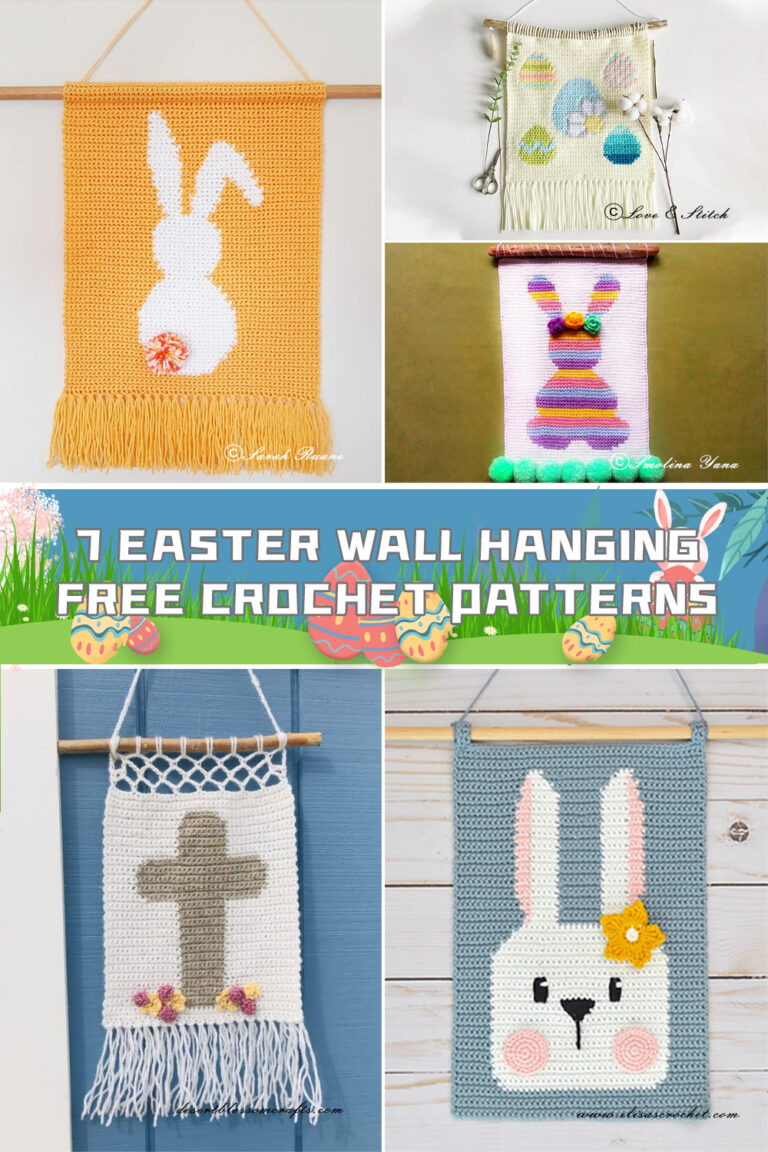 7 Easter Wall Hanging Crochet Patterns -FREE - iGOODideas.com