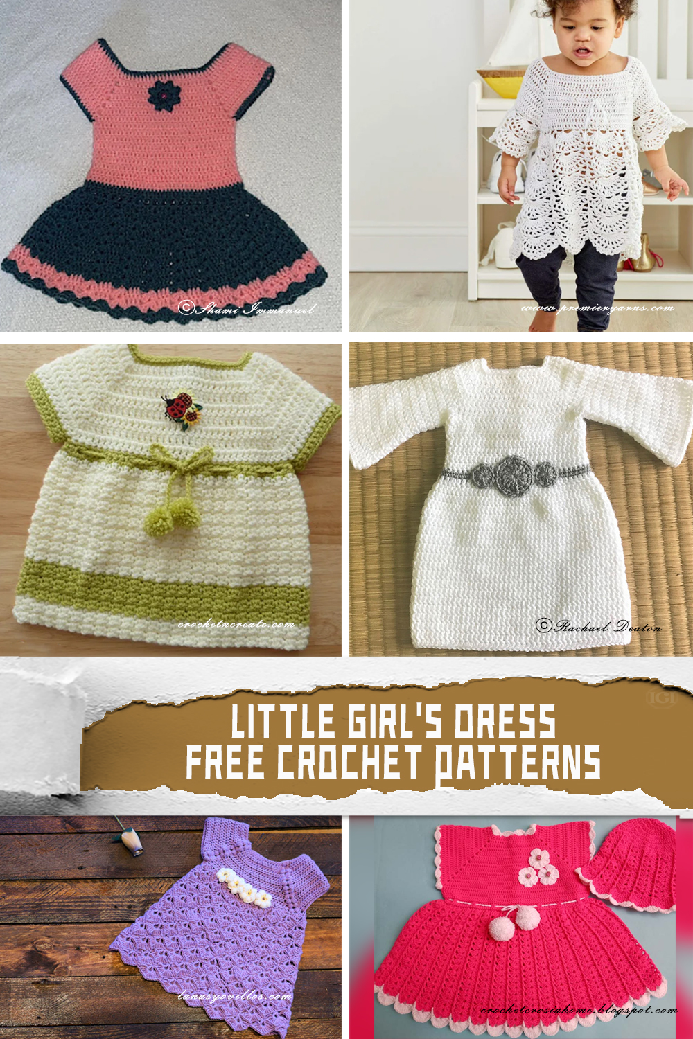 7 Little Girl's Dress Crochet Patterns – FREE - iGOODideas.com