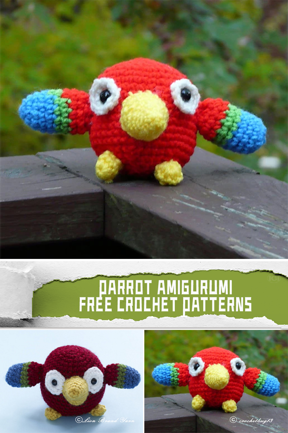 7 Parrot Amigurumi Crochet Patterns - FREE - iGOODideas.com