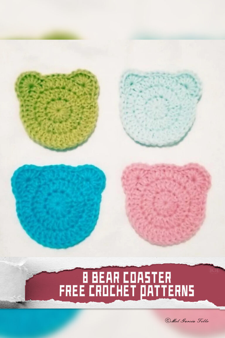8 Bear Coaster Crochet Patterns – FREE - iGOODideas.com