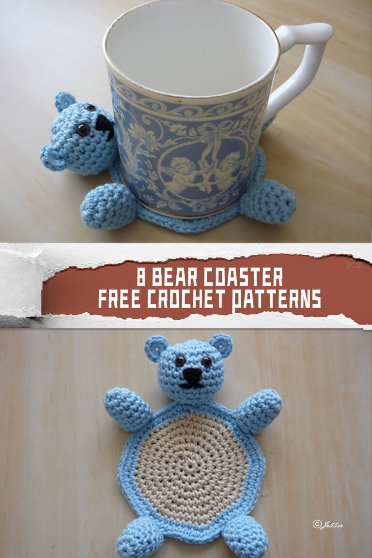 8 Bear Coaster Crochet Patterns – FREE - iGOODideas.com