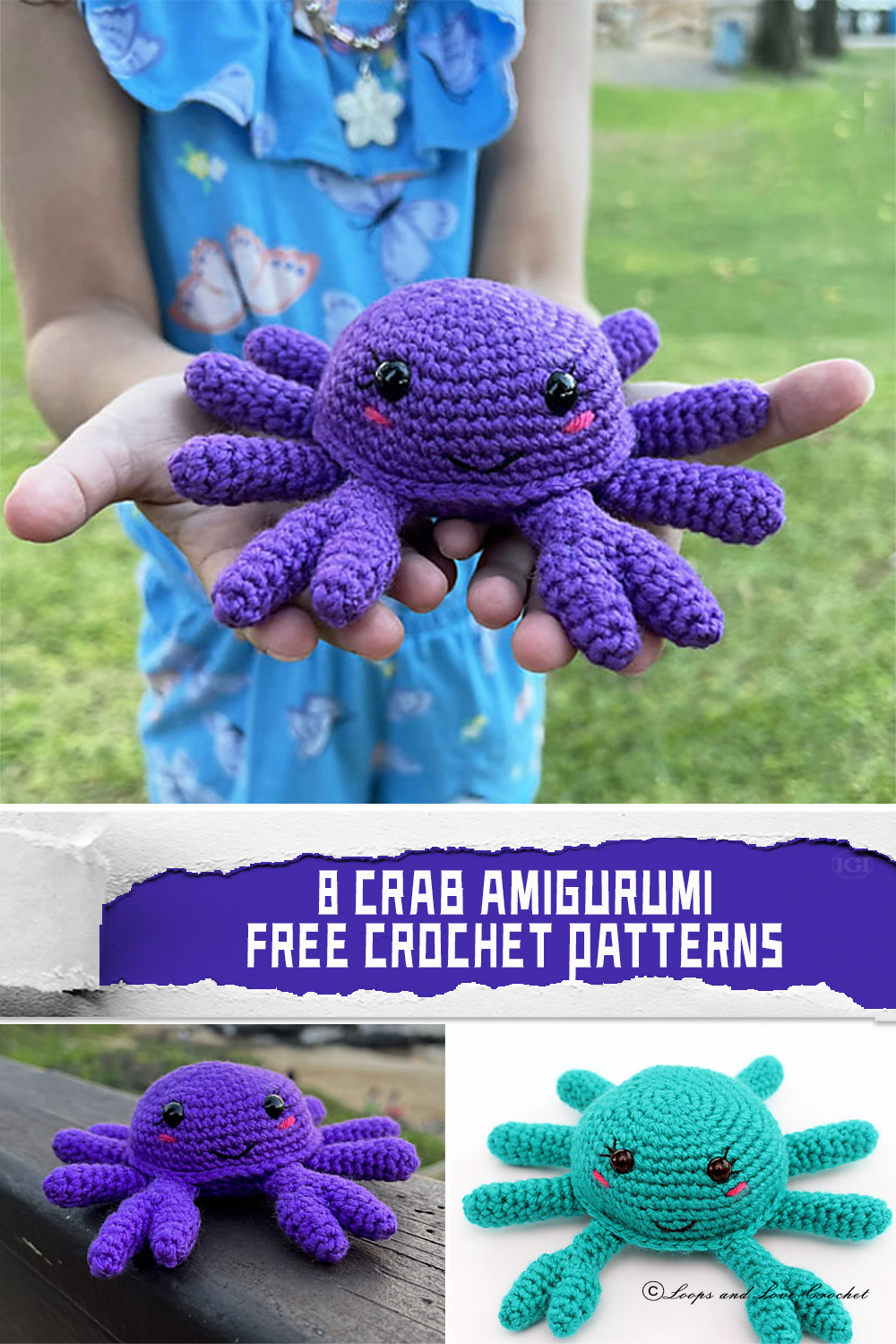 8 Crab Amigurumi Crochet Patterns - FREE - iGOODideas.com