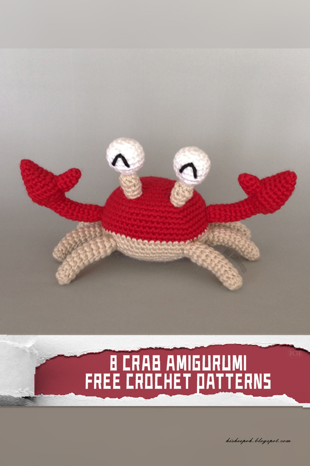 8 Crab Amigurumi Crochet Patterns - FREE - iGOODideas.com