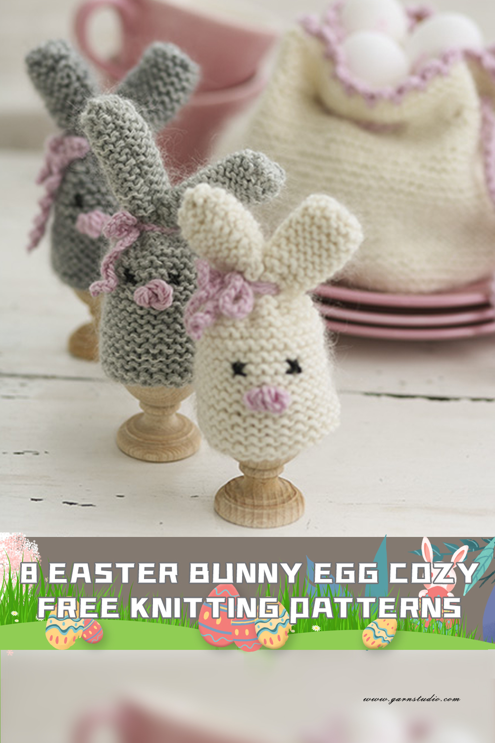8 Easter Bunny Egg Cozy Knitting Patterns - FREE - iGOODideas.com