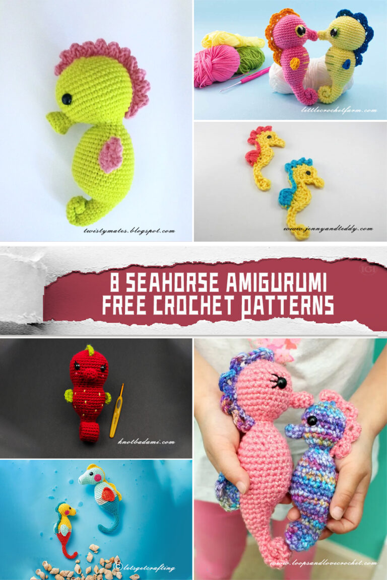 8 Seahorse Amigurumi Crochet Patterns -FREE - iGOODideas.com