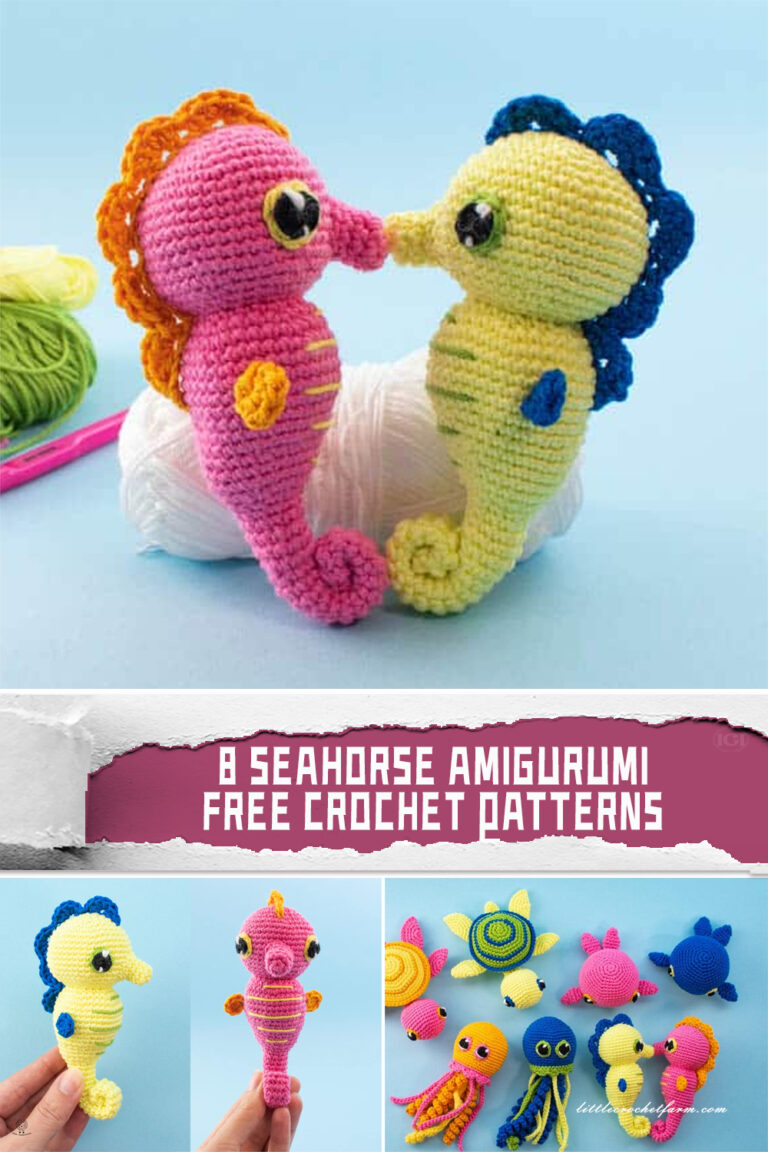 8 Seahorse Amigurumi Crochet Patterns -FREE - iGOODideas.com