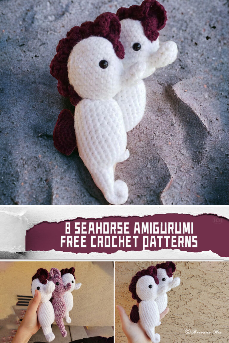 8 Seahorse Amigurumi Crochet Patterns -FREE - iGOODideas.com