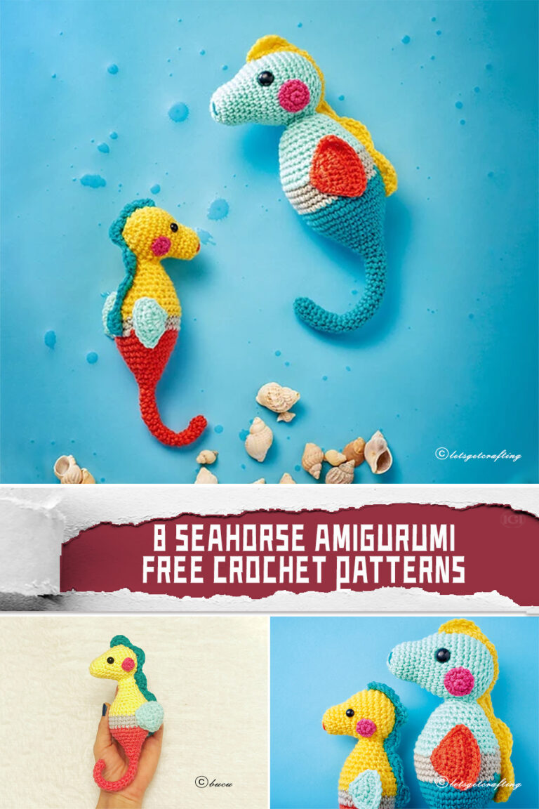 8 Seahorse Amigurumi Crochet Patterns -FREE - iGOODideas.com