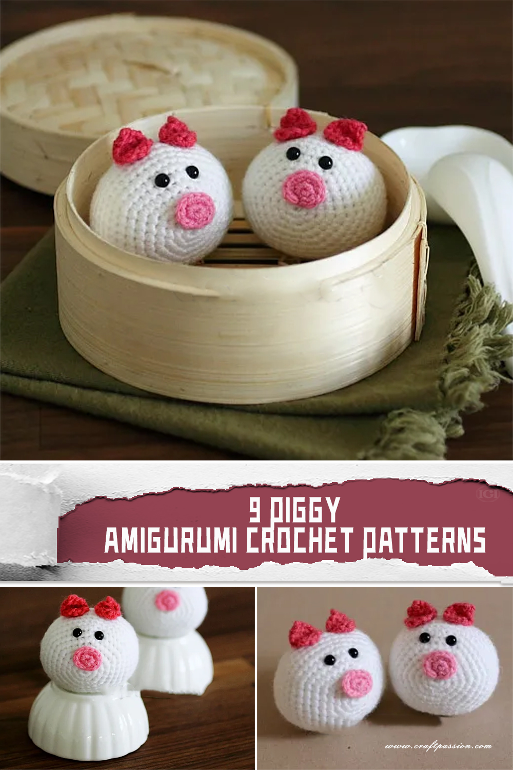 9 Piggy Amigurumi Crochet Patterns - FREE - iGOODideas.com
