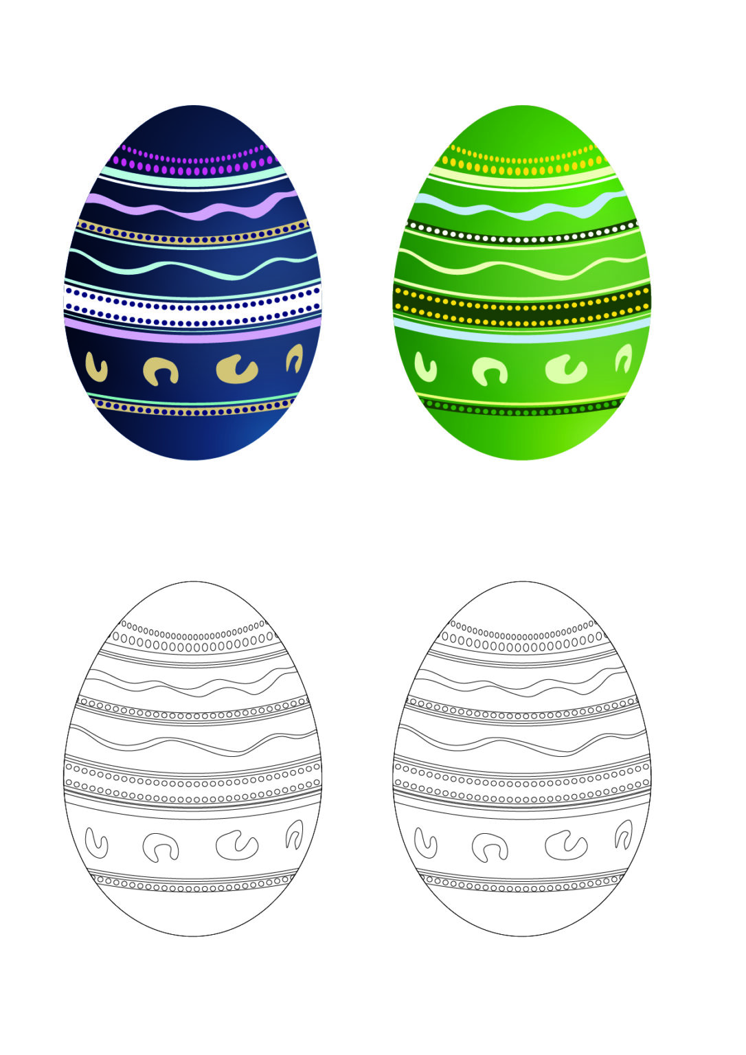 DIY Easter 3D Egg Template - iGOODideas.com