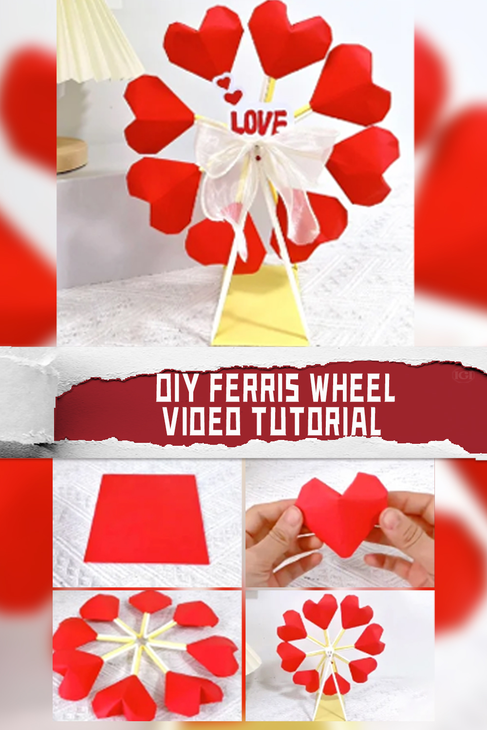 DIY Heart Ferris Wheel Video Tutorial - iGOODideas.com