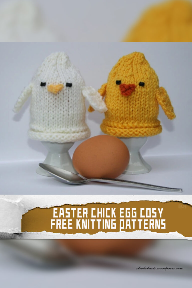 Easter Chick Egg Cosy Knitting Patterns - FREE - iGOODideas.com