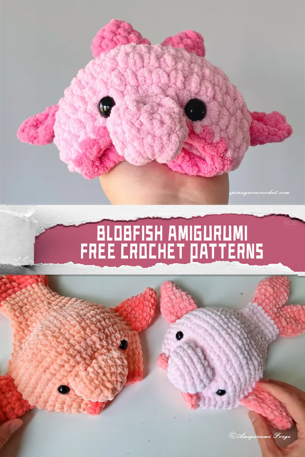 FREE Blobfish Amigurumi Crochet Patterns - iGOODideas.com
