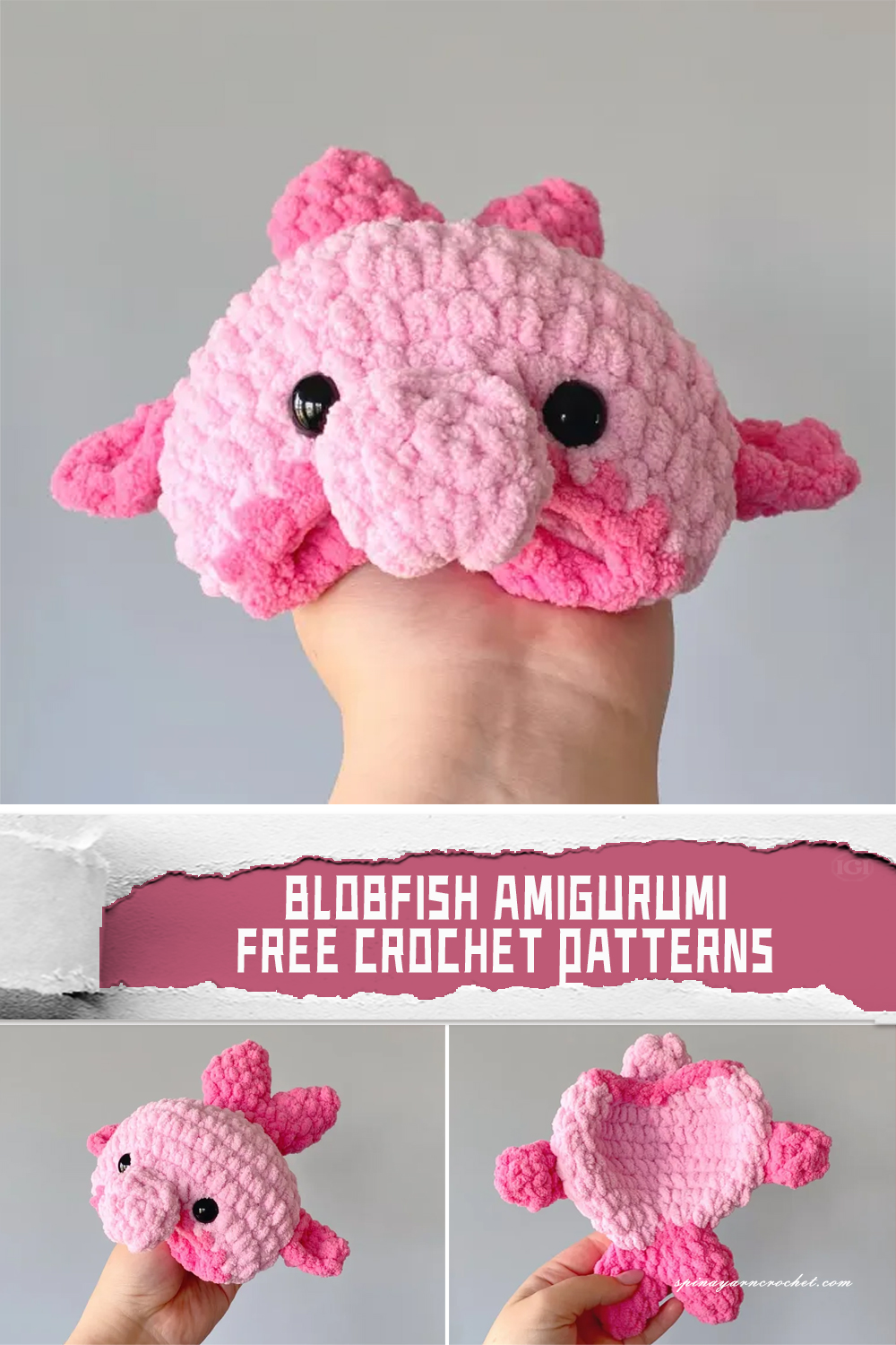 FREE Blobfish Amigurumi Crochet Patterns - iGOODideas.com