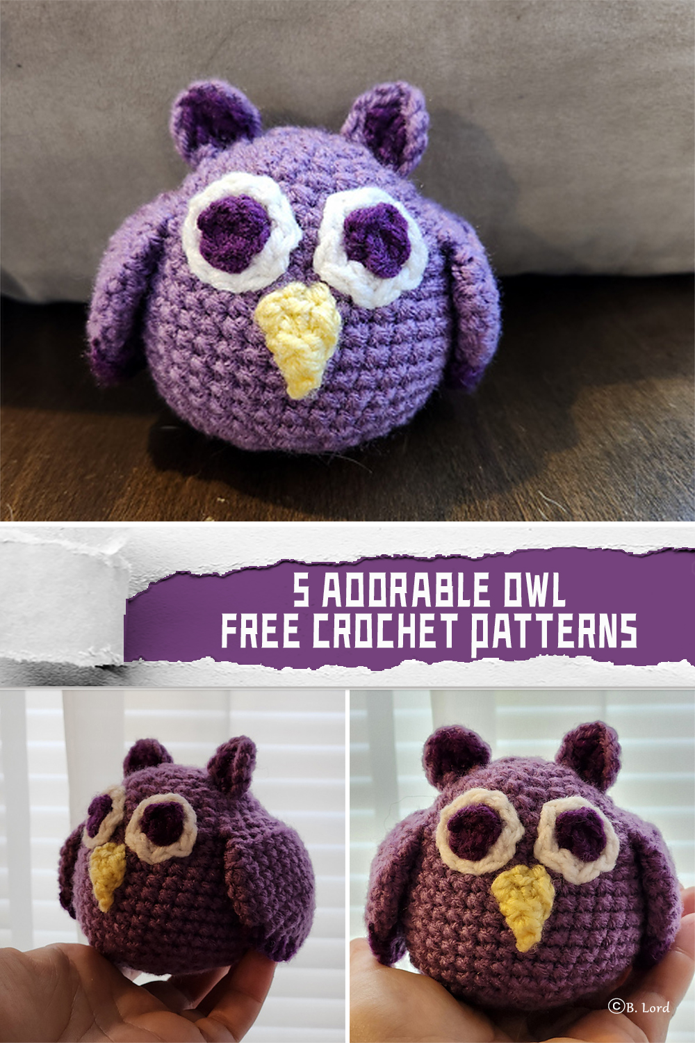 5 Adorable Owl Crochet Patterns - FREE - iGOODideas.com