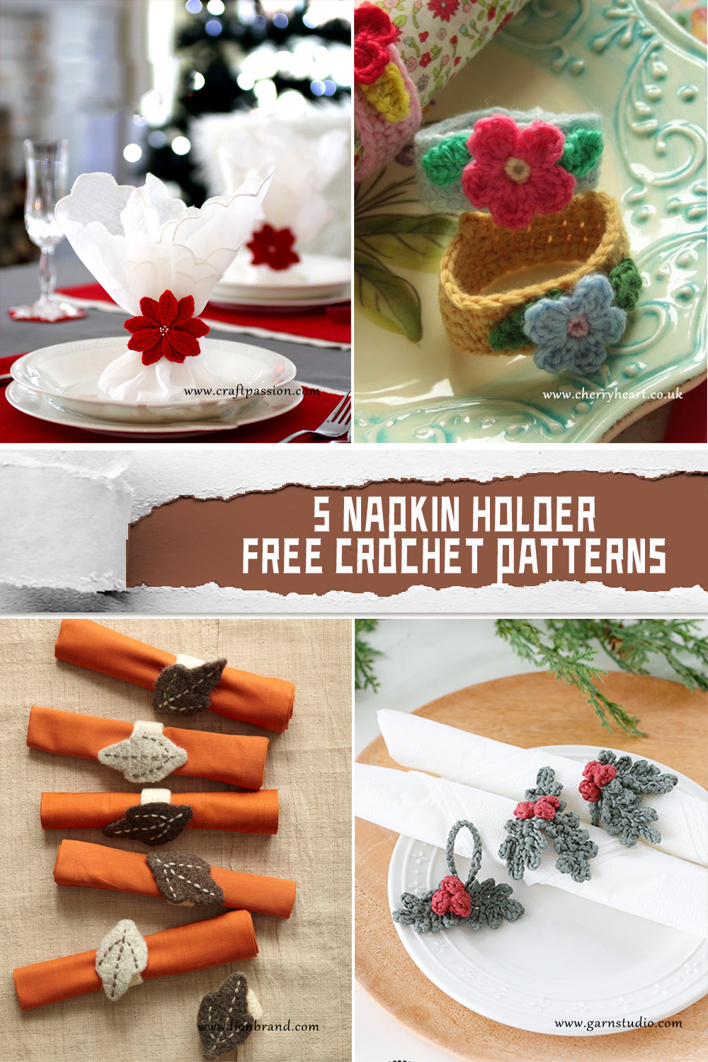 5 Napkin Holder Crochet Patterns - FREE - iGOODideas.com