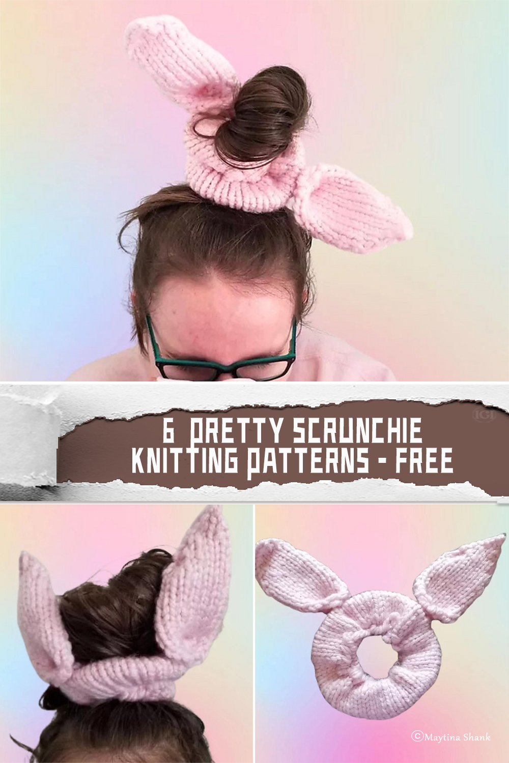 6 Adorable Scrunchie Knitting Patterns – FREE - iGOODideas.com