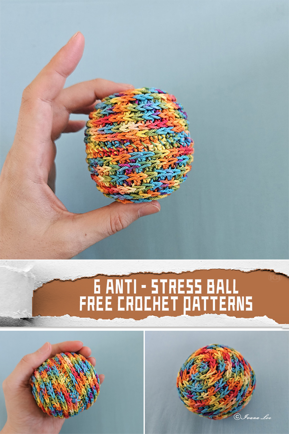 6 Anti-Stress Ball Crochet Patterns - FREE - iGOODideas.com